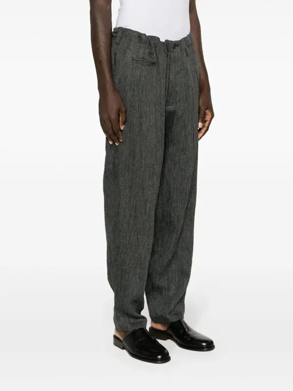 Yohji Yamamoto Tapered Linen Trousers