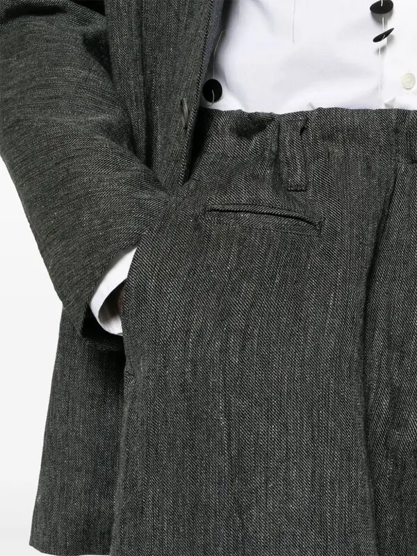 Yohji Yamamoto Tapered Linen Trousers