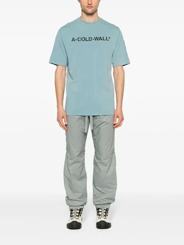A-COLD-WALL* Overdye Logo-print T-shirt - Blue