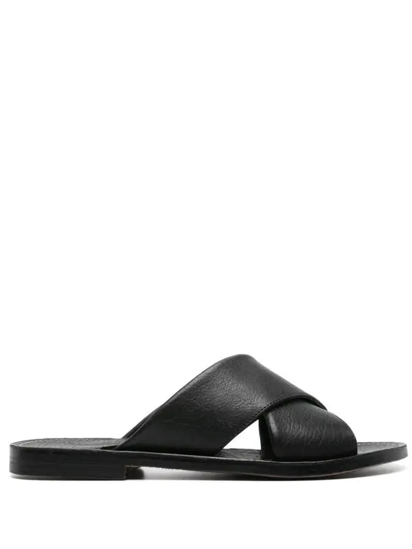 RIER Crossover-strap Leather Slides