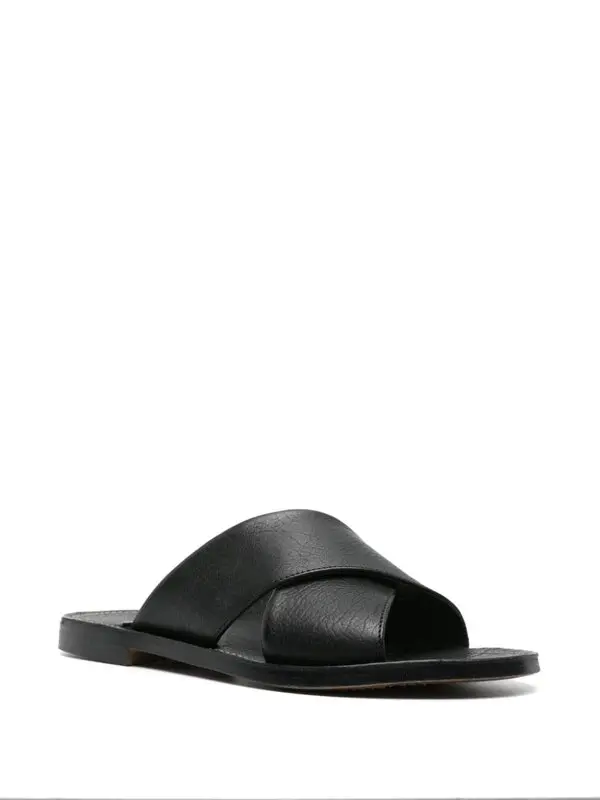 RIER Crossover-strap Leather Slides