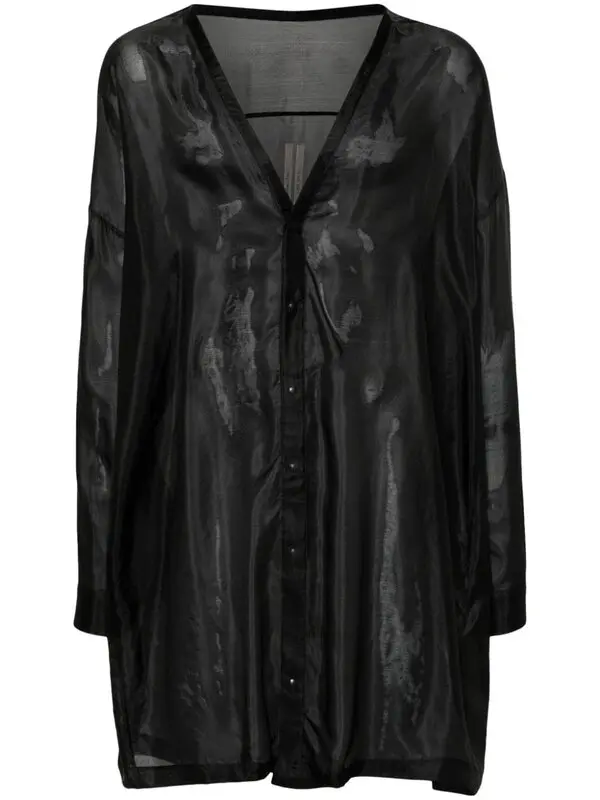 Rick Owens Lido Larry Silk Shirt - Black