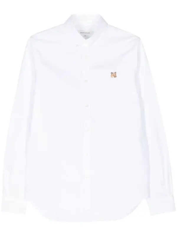 Maison Kitsuné Fox Head-embroidered Shirt