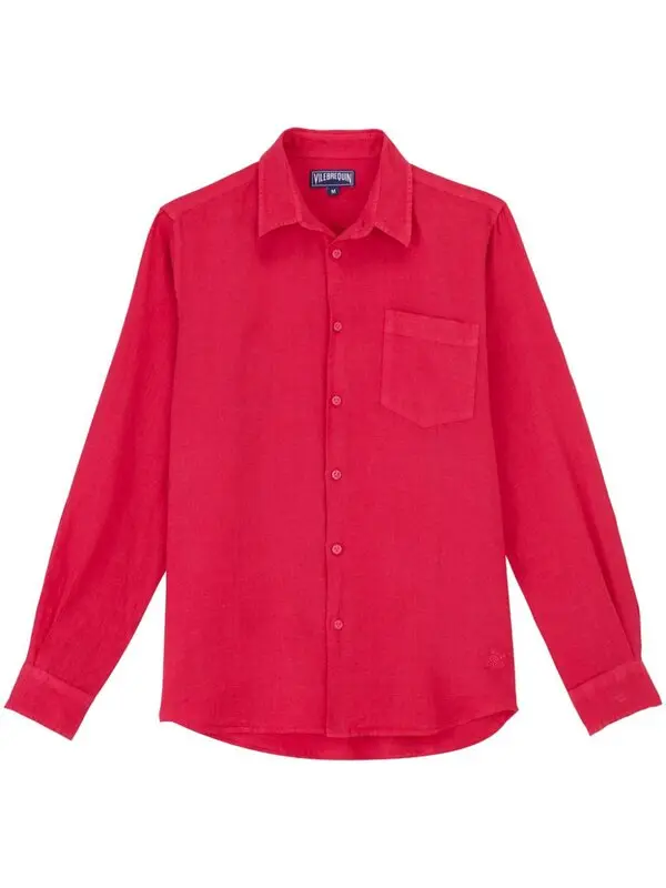 Vilebrequin Logo-embroidered Linen Shirt