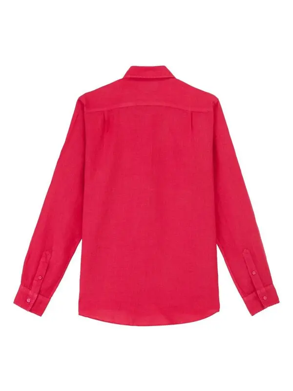 Vilebrequin Logo-embroidered Linen Shirt