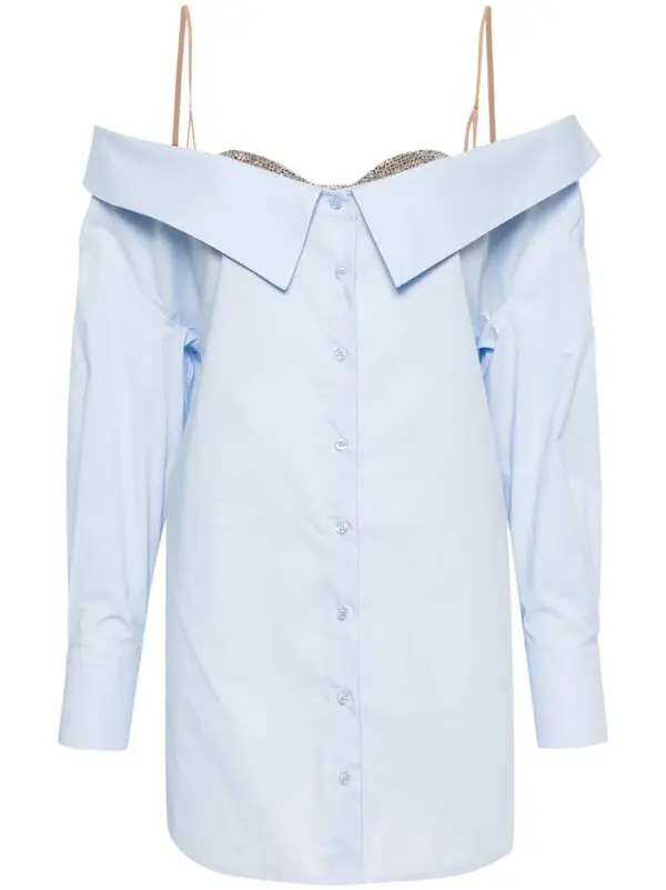 Giuseppe Di Morabito Rhinestoned Poplin Shirt