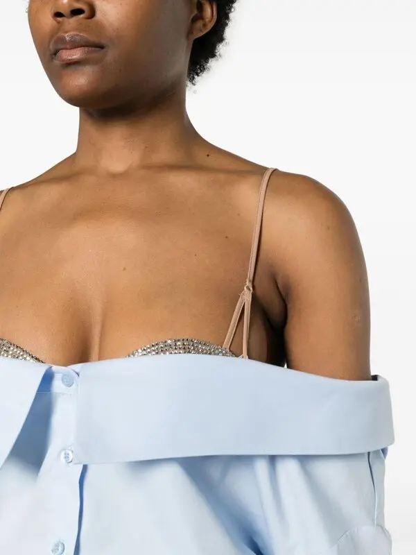 Giuseppe Di Morabito Rhinestoned Poplin Shirt