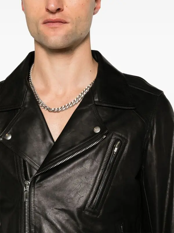 Rick Owens Lukes Stooges Leather Jacket - Black | Editorialist