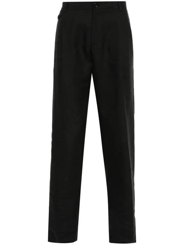 Dolce & Gabbana Chambray Linen Tapered Trousers