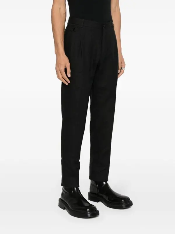 Dolce & Gabbana Chambray Linen Tapered Trousers