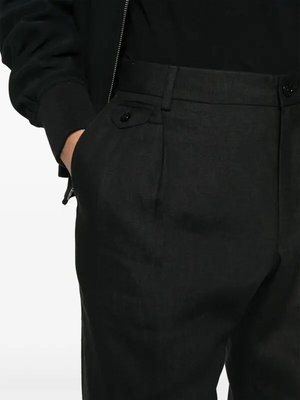 Dolce & Gabbana Chambray Linen Tapered Trousers