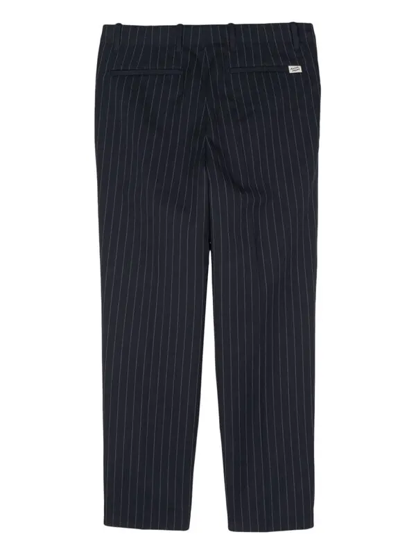Maison Kitsuné Pinstriped Tapered Trousers