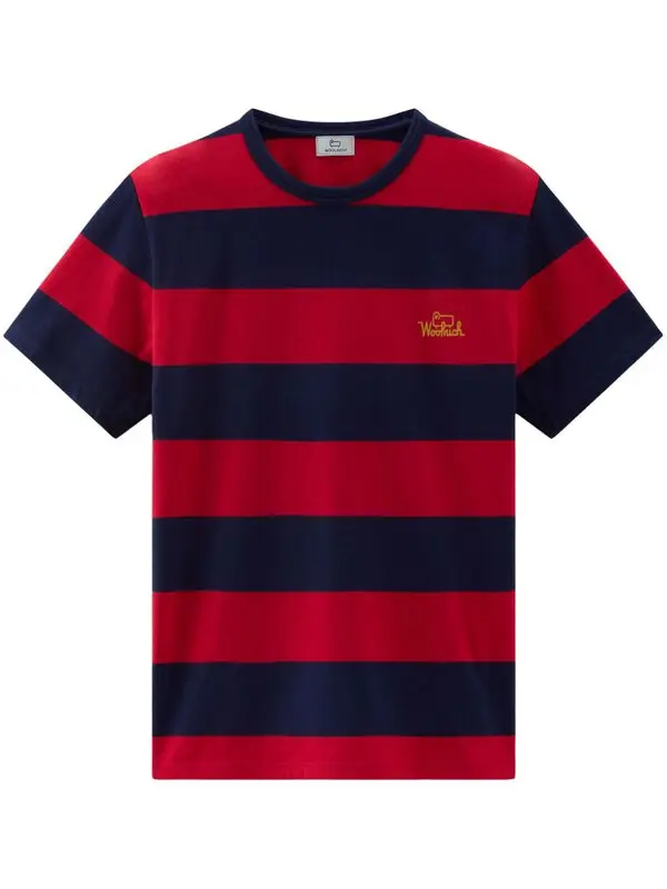 Woolrich Logo-print Striped T-shirt