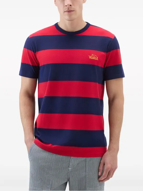 Woolrich Logo-print Striped T-shirt