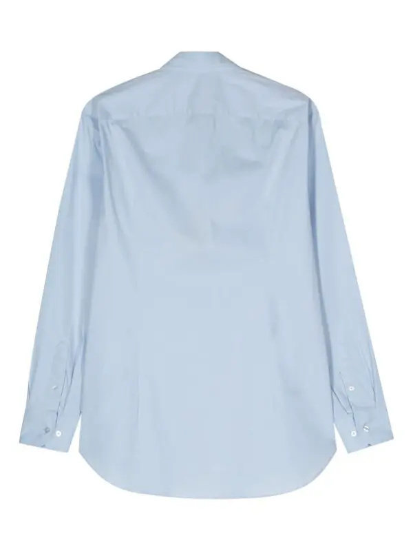 Etro Pegaso-embroidered Cotton Shirt - Blue