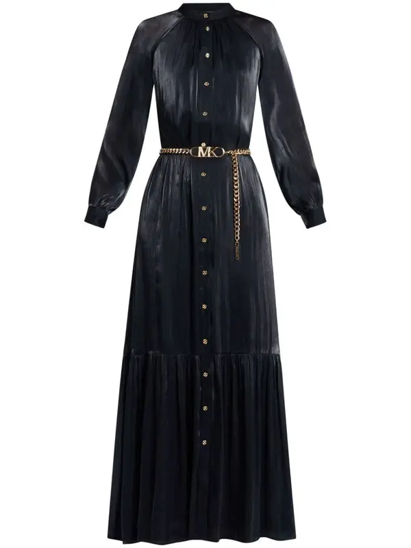 michael michael kors maxi shirt dress Michael Kors Zebra-Print Organic-Cotton Maxi Shirt Dress In Black - 61% Off
