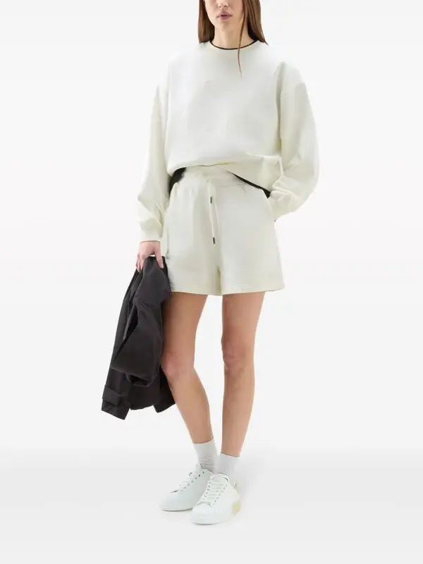 Woolrich Logo-embroidered Cotton Sweatshirt - White