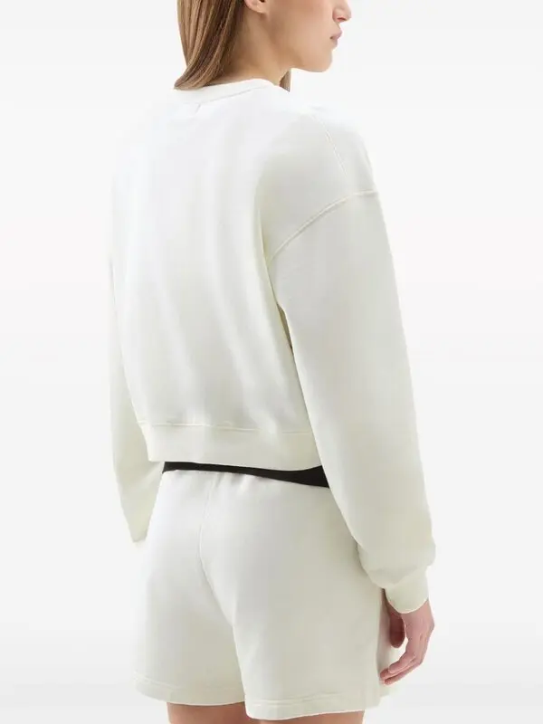 Woolrich Logo-embroidered Cotton Sweatshirt - White