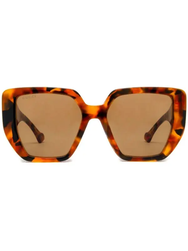 Gucci Tortoiseshell Square-frame Sunglasses - Brown