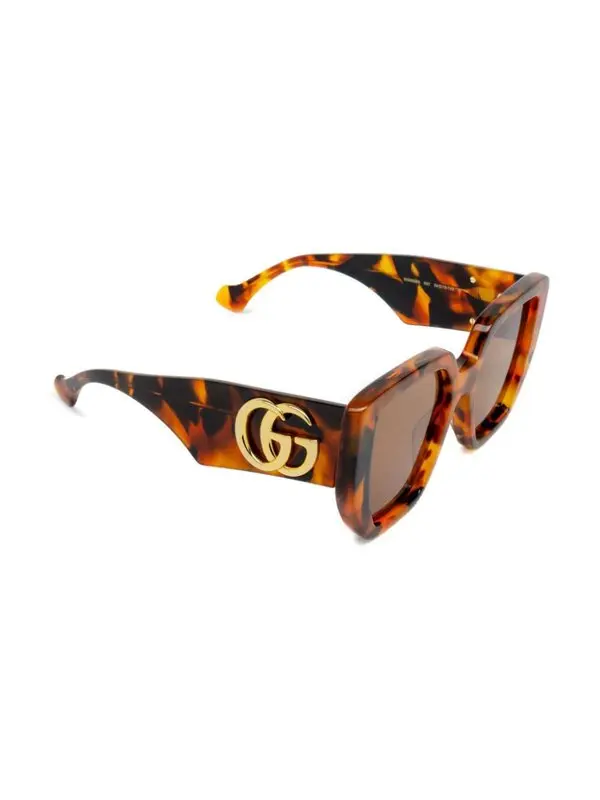 Gucci Tortoiseshell Square-frame Sunglasses - Brown