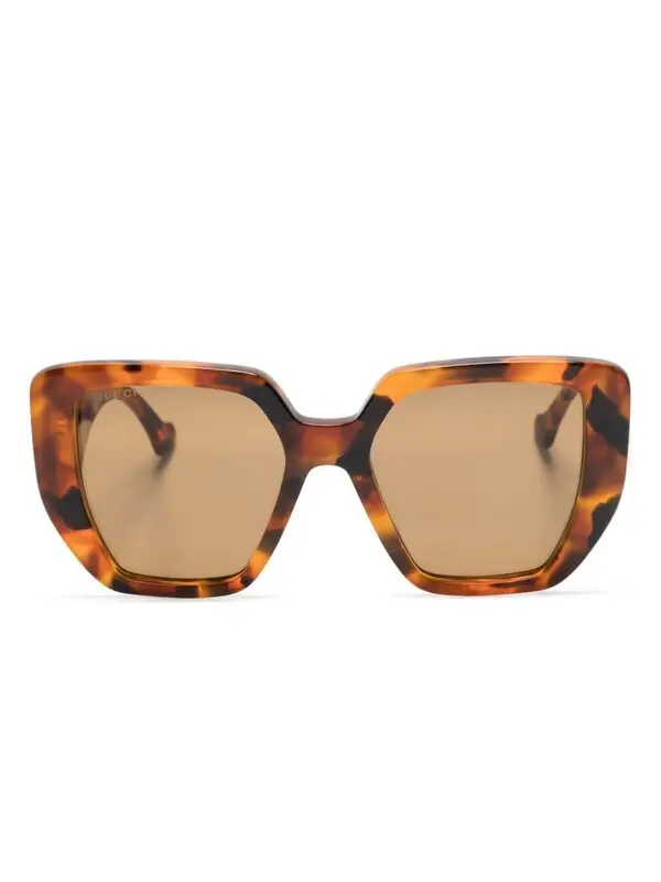 Gucci Tortoiseshell Square-frame Sunglasses - Green