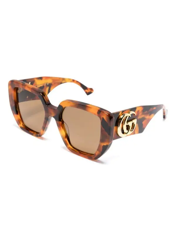 Gucci Tortoiseshell Square-frame Sunglasses - Green