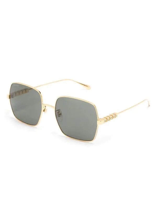 Gucci Logo-lettering Square-frame Sunglasses