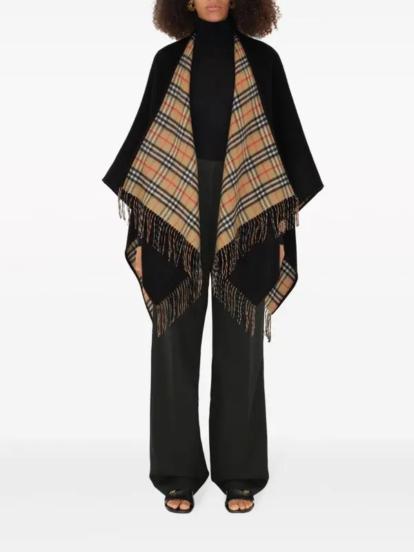 Burberry Check Wool Reversible Cape