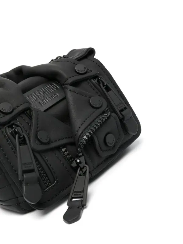 Moschino Mini Biker Leather Bag