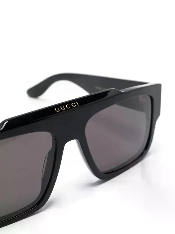 Gucci Logo-engraved Square Frame Sunglasses