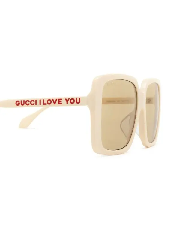 Gucci Square-frame Sunglasses - White