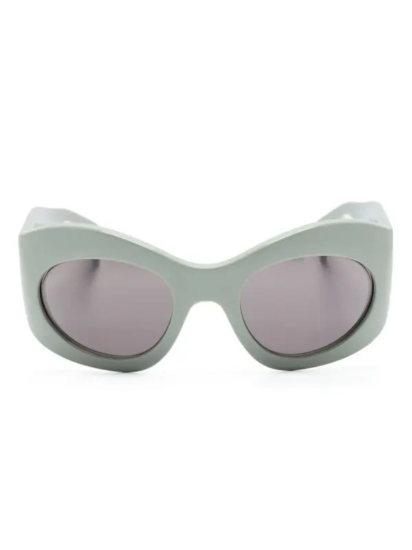 Gucci Oval Frame Sunglasses - Green