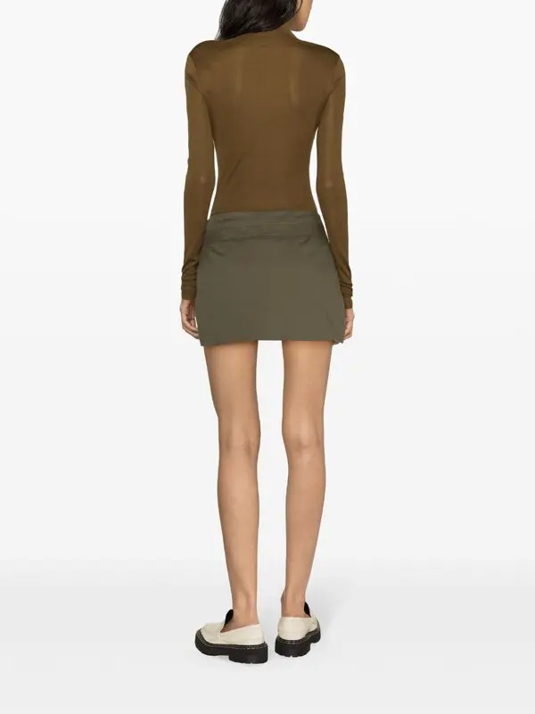 Moschino Heart-buckle Twill Miniskirt