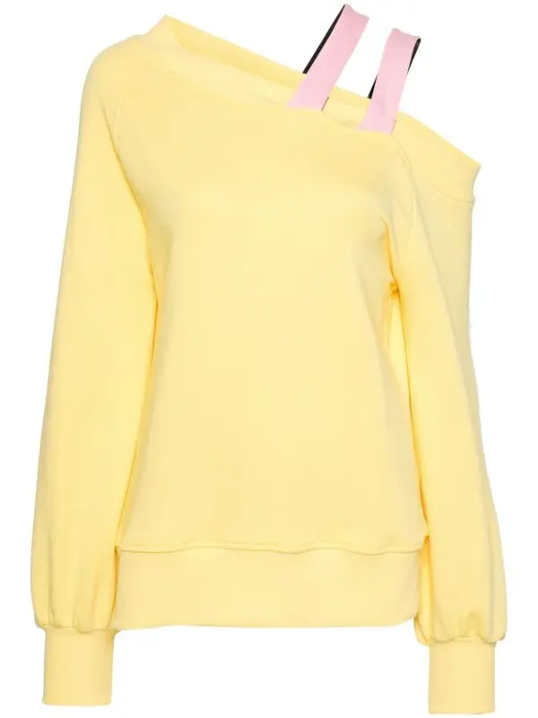 IOANA CIOLACU Sonia Cold-shoulder Sweatshirt - Yellow