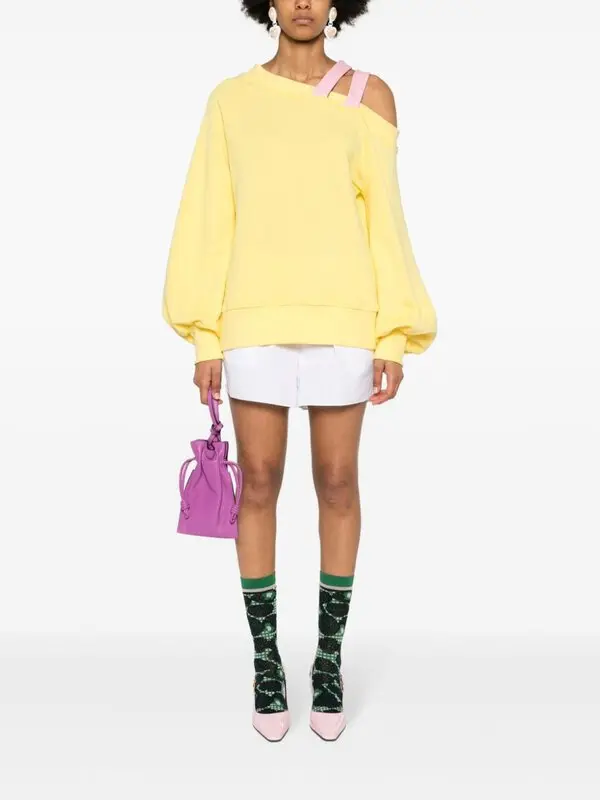 IOANA CIOLACU Sonia Cold-shoulder Sweatshirt - Yellow