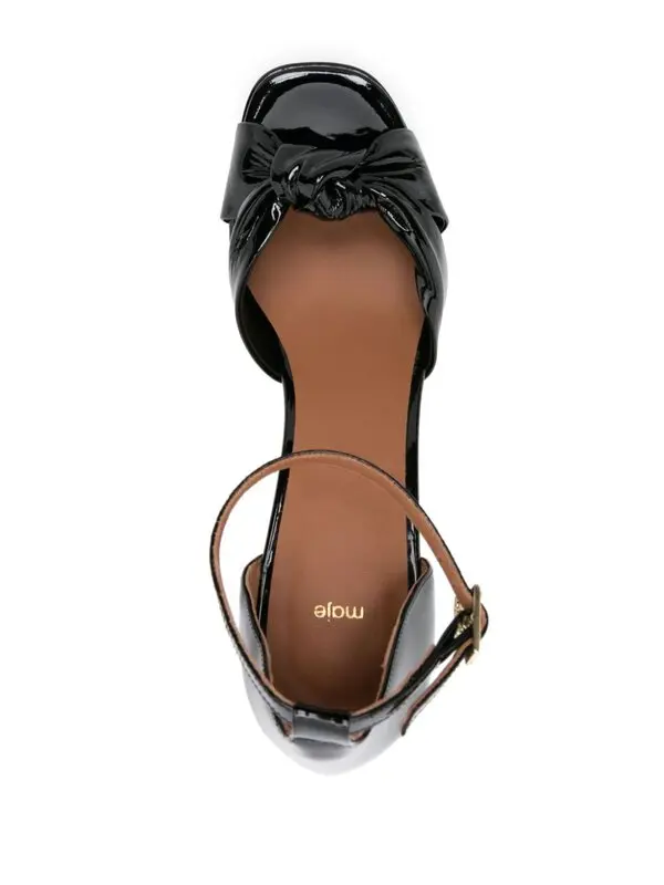 Maje 115mm Leather Platform Sandals