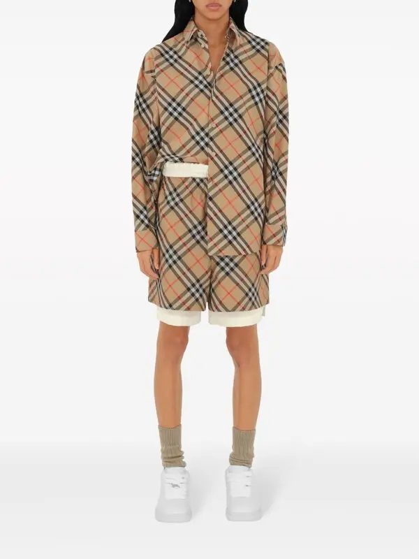 Burberry Check-pattern Cotton Shirt - Brown