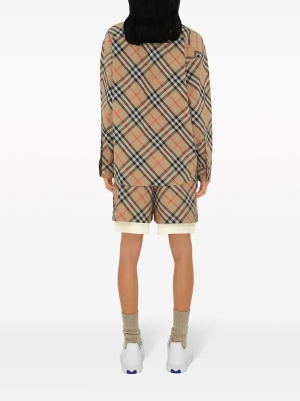 Burberry Check-pattern Cotton Shirt - Brown