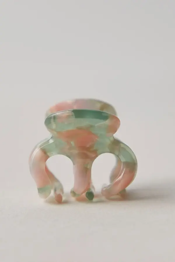 Free People Mini Octopus Claw Clip - Green Marble