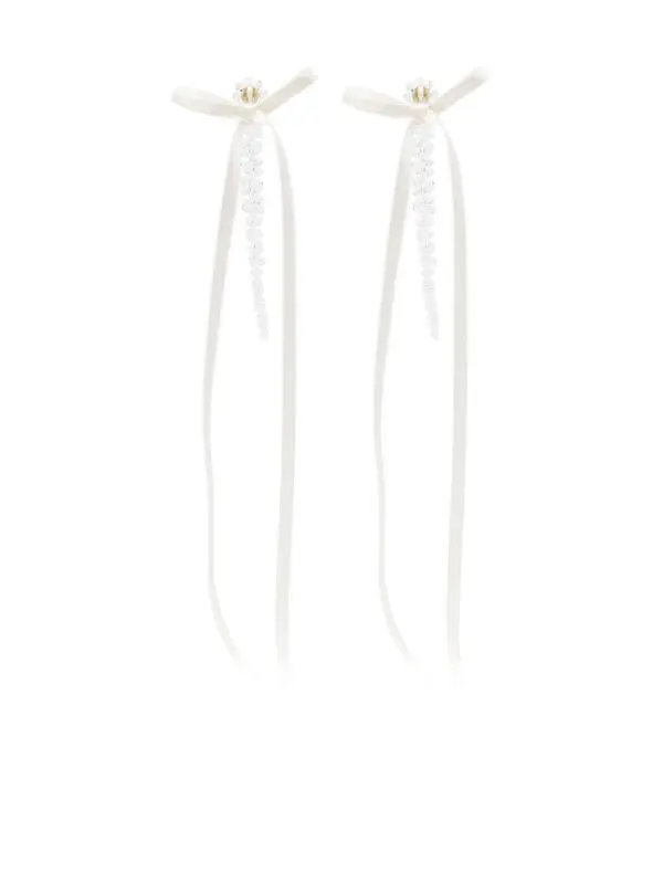 Simone Rocha Bead-embellished Drop Earrings - White