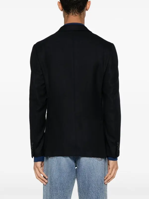 Zegna Single-breasted Wool Blazer - Blue