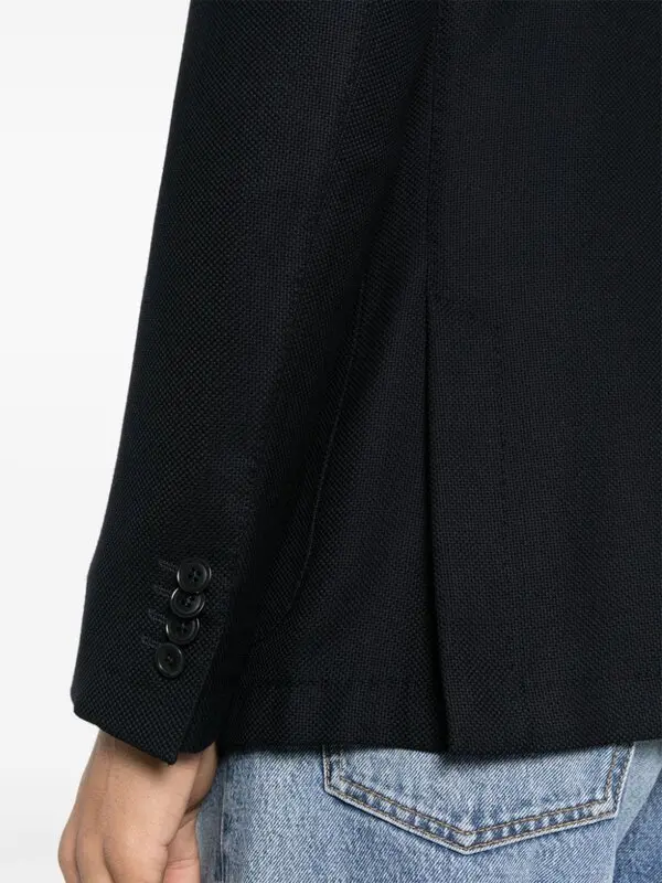 Zegna Single-breasted Wool Blazer - Blue