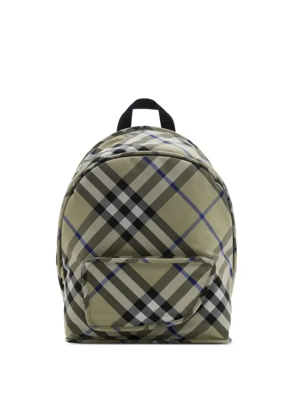 Burberry Check-print Backpack - Green