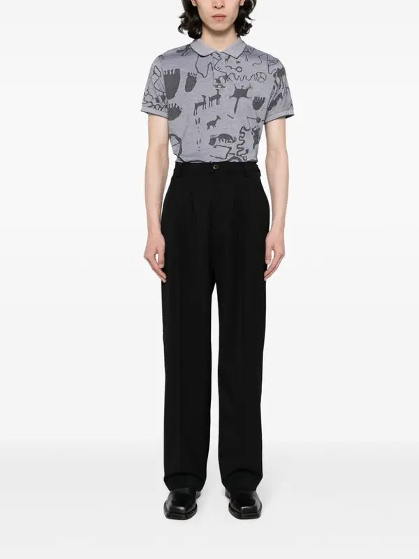 VIVIENNE WESTWOOD Graphic-print Polo Shirt - Grey