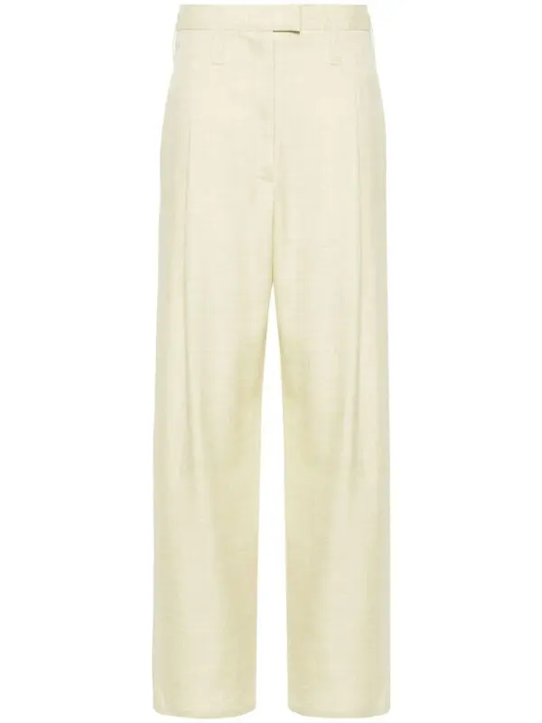 Philosophy Di Lorenzo Serafini Chambray Pleated Straight Trousers