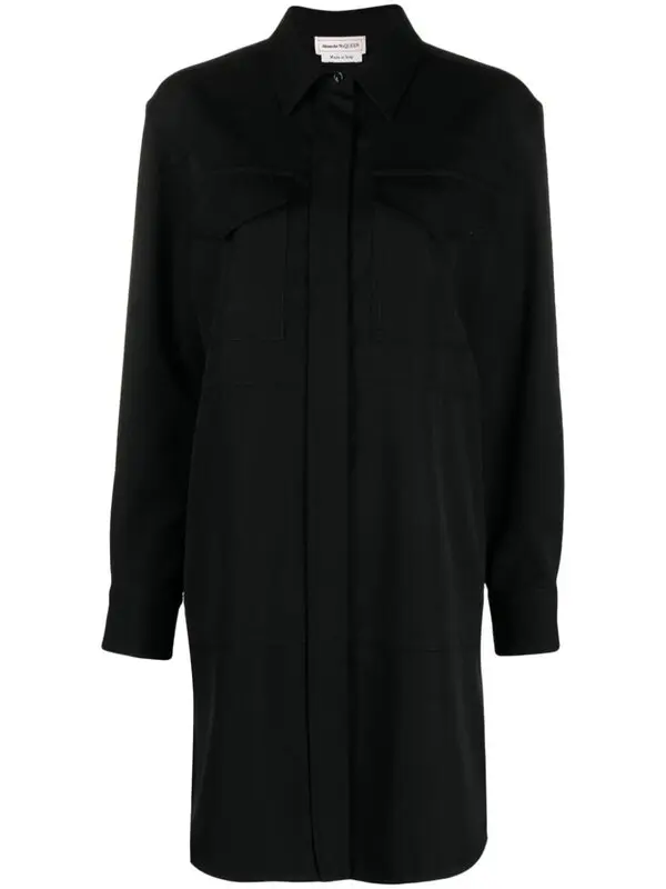 Alexander McQueen Wool Shirt Dress