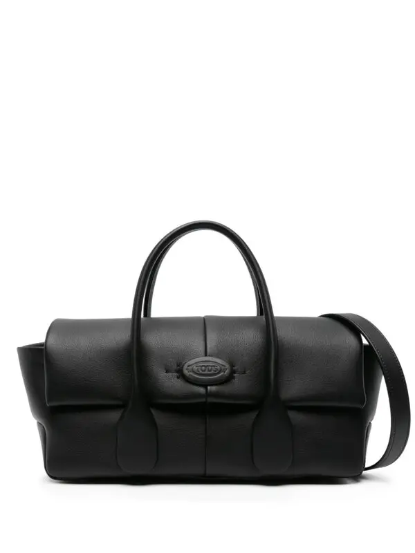TOD'S Di Reverse Leather Tote Bag - Black