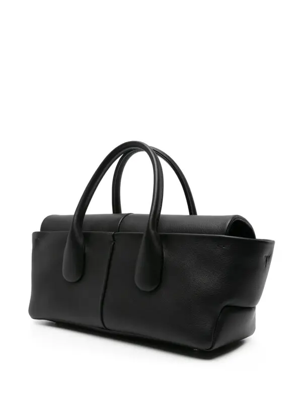 TOD'S Di Reverse Leather Tote Bag - Black