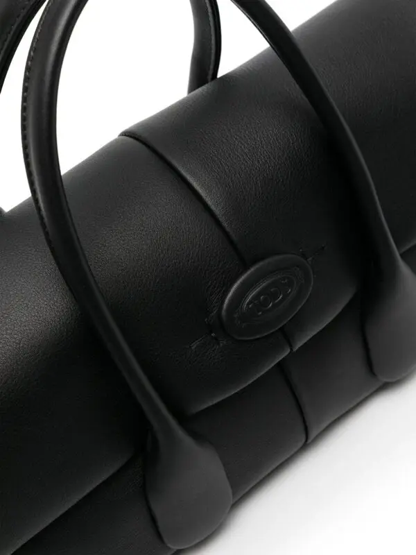 TOD'S Di Reverse Leather Tote Bag - Black