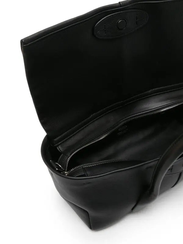 TOD'S Di Reverse Leather Tote Bag - Black